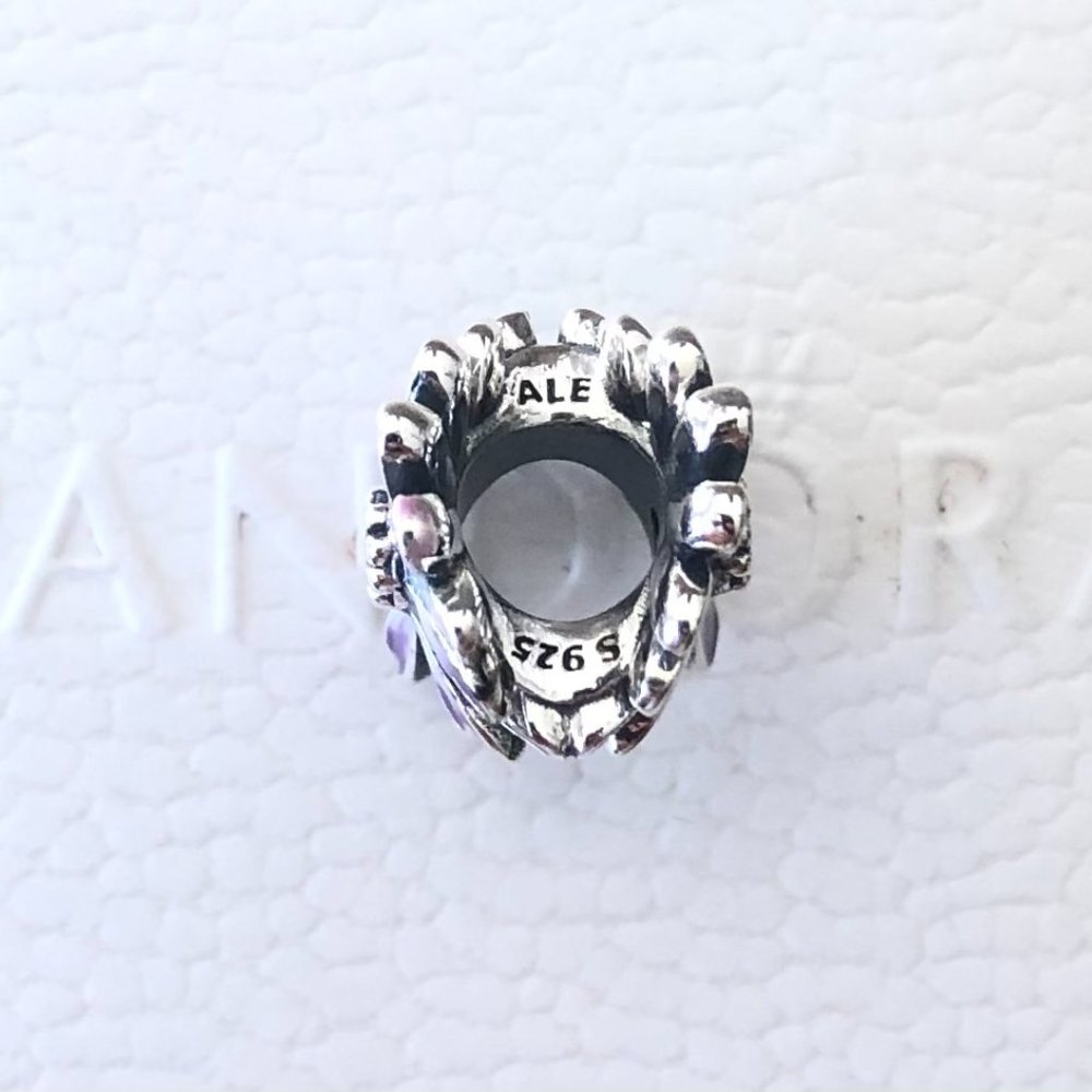 Pandora Purple Daisy Flower Enamel Charm 798775c02 - Gem